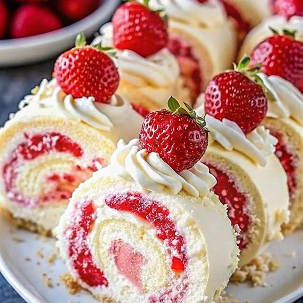 Strawberry Shortcake Cheesecake Rolls