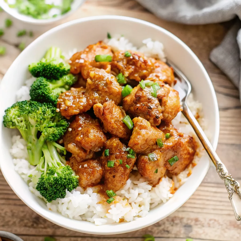 Honey Garlic Pork Rice Bowl