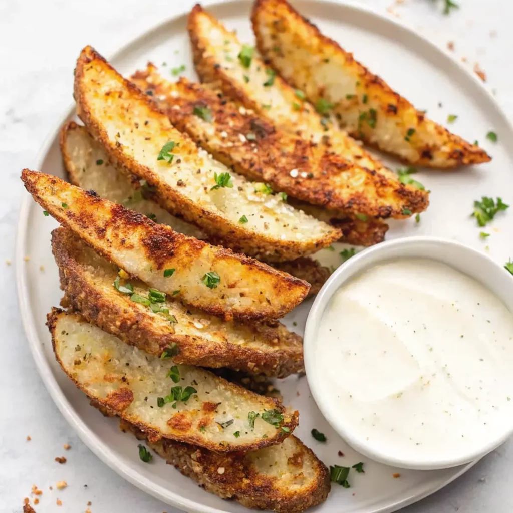 Baked Garlic Parmesan Potato Wedges