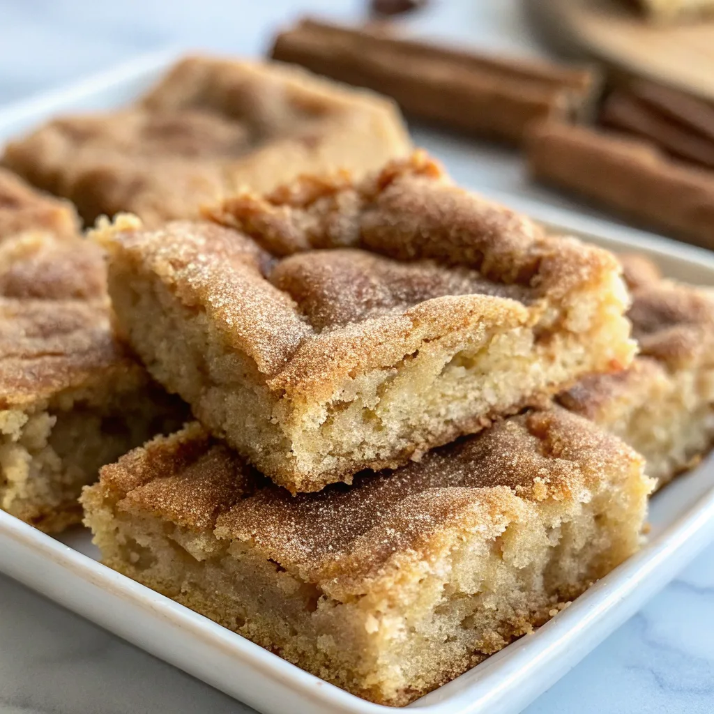 Chewy Snickerdoodle Cookie Bars